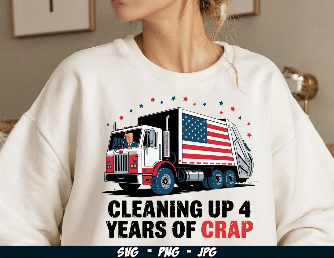 Cleaning up Four Years of Crap SVG PNG, Funny Trump 2024 PNG, Pink ...