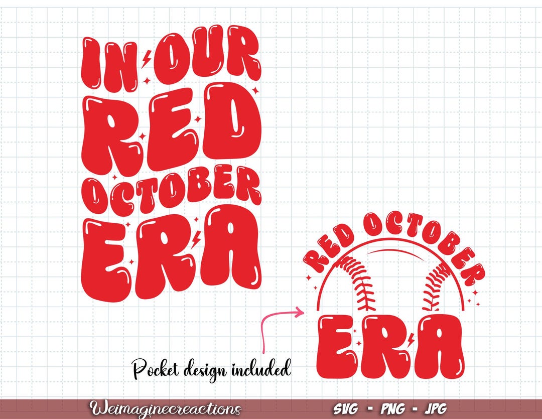 In Our Red October Era SVG PNG, Groovy Red October Png, Red October Era ...