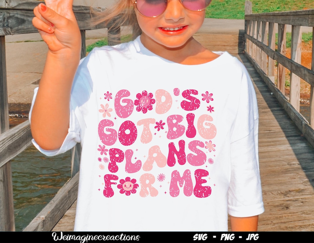 Retro God's Got Big Plans for Me SVG PNG, Boho Kids Christian Svg ...
