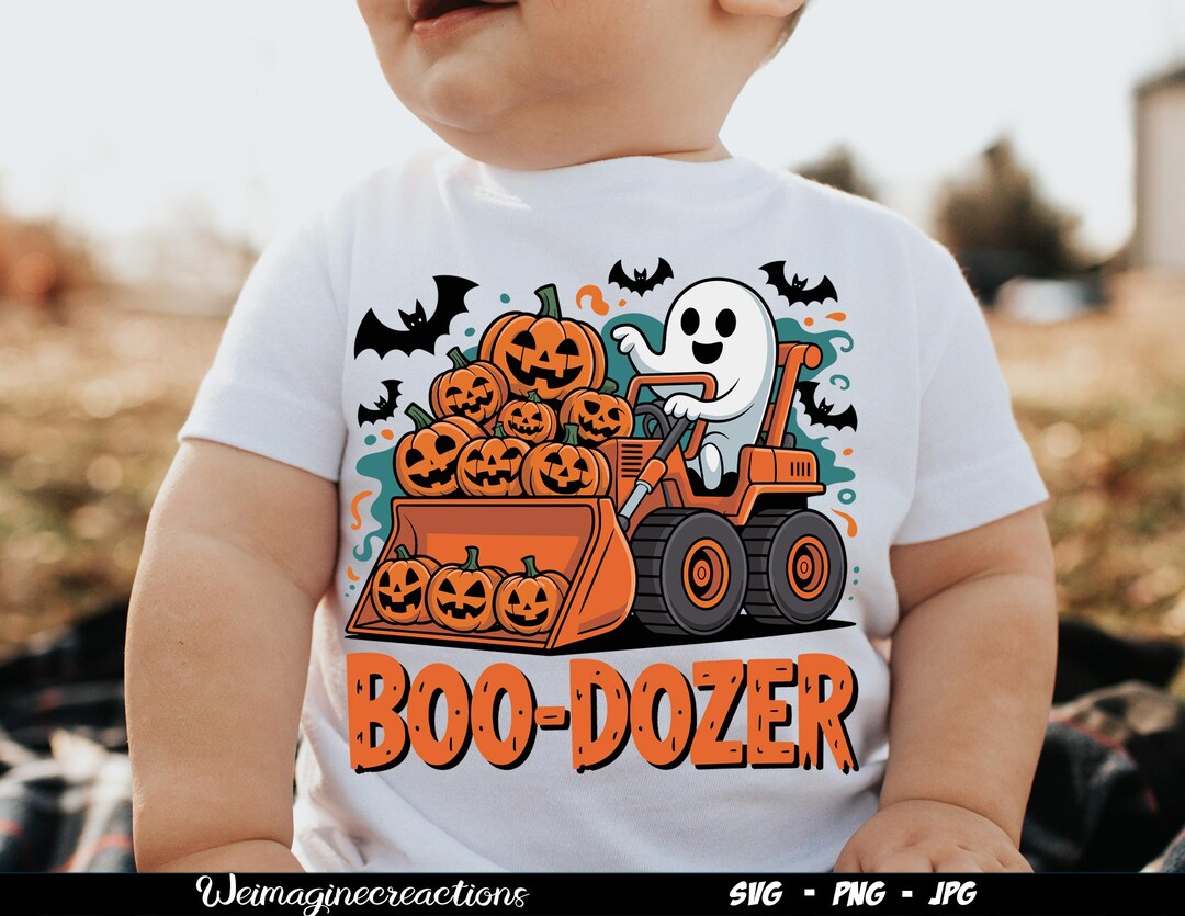 Retro Boo Dozer SVG PNG, Retro Halloween Toddler Png, Pumpkin Truck Png ...