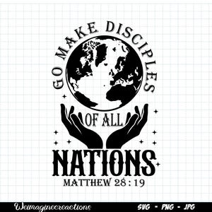 Retro Go Make Disciples SVG PNG, Boho Christian Svg, Christian ...