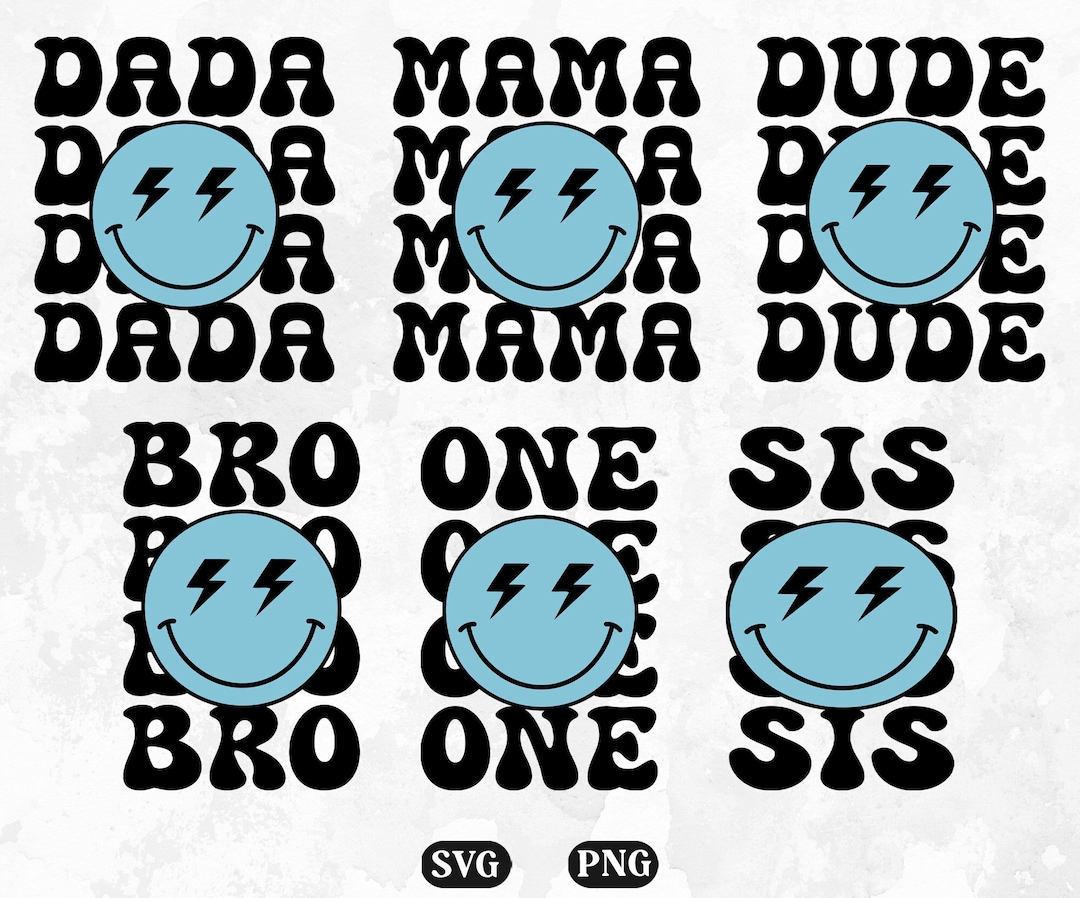 Matching Family One Birthday Png Svg Png, One Happy Dude Bolt Eyes, One ...