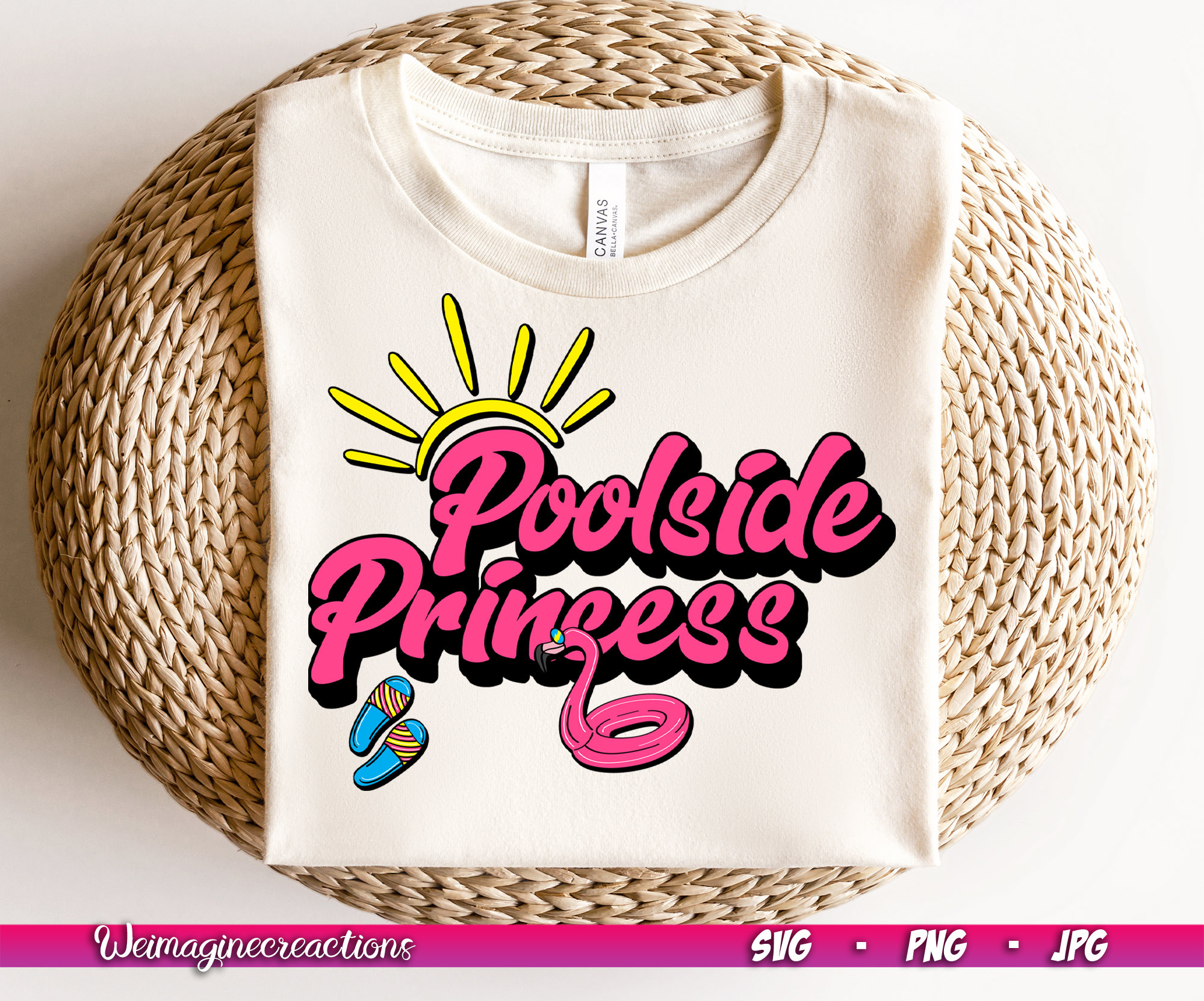Poolside Princess SVG PNG, Summer Svg, Summer Sublimation, Lake Days ...