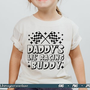 Daddy's Racing Buddy SVG PNG, Racing Svg, Kids Racing Png, Racetrack ...