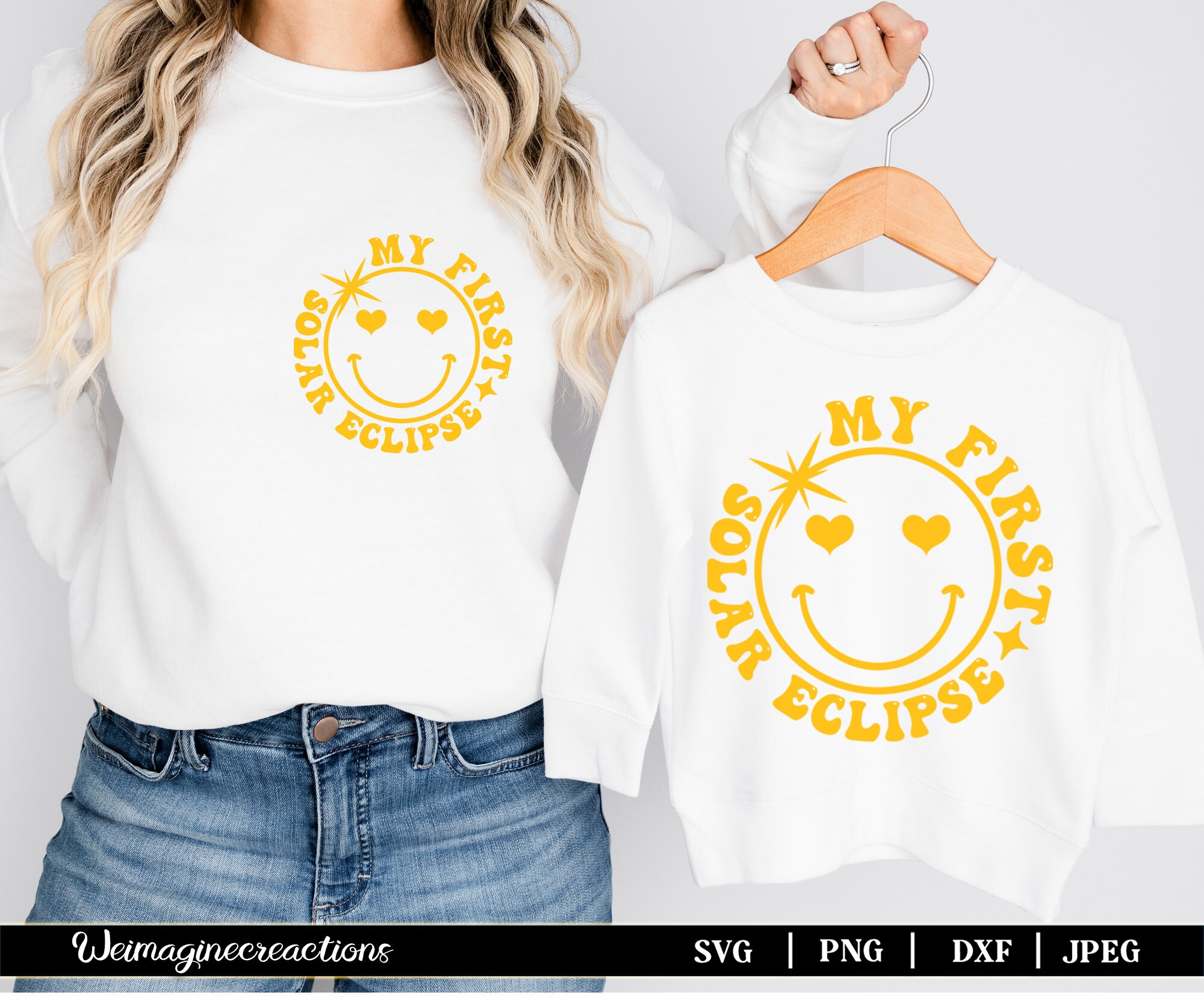 My First Solar Eclipse 2024 SVG PNG, Kids Svg, Solar Eclipse 2024, 1st ...