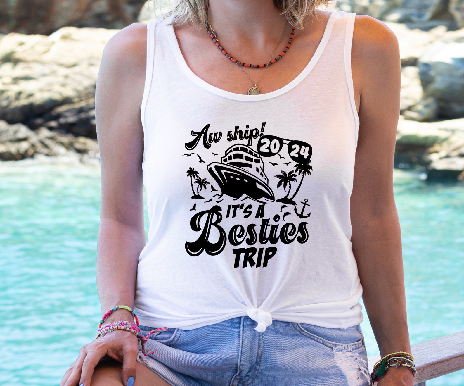 Aw Ship Besties Trip Cruise 2024 SVG PNG, Besties Vacation Svg, Besties ...