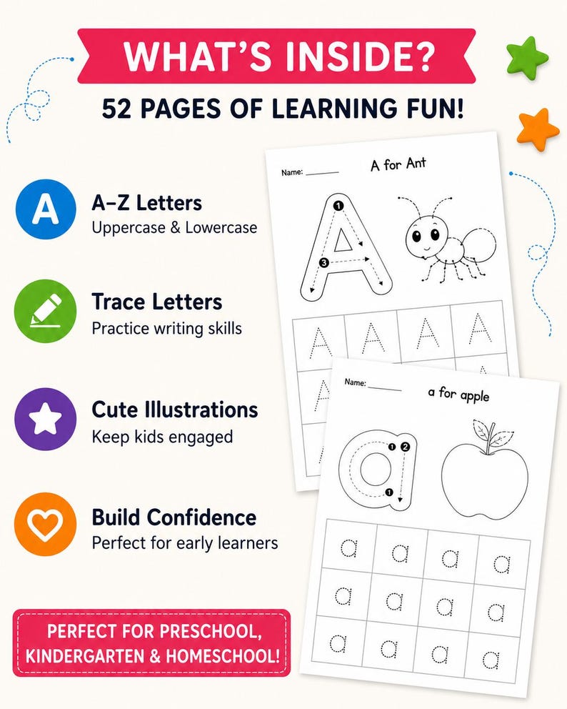 Buy Alphabet Tracing Worksheets | Preschool Workbook | Letter Tracing ...