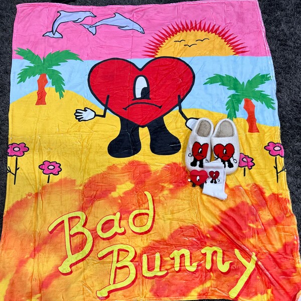 Bad Bunny Blanket - Etsy