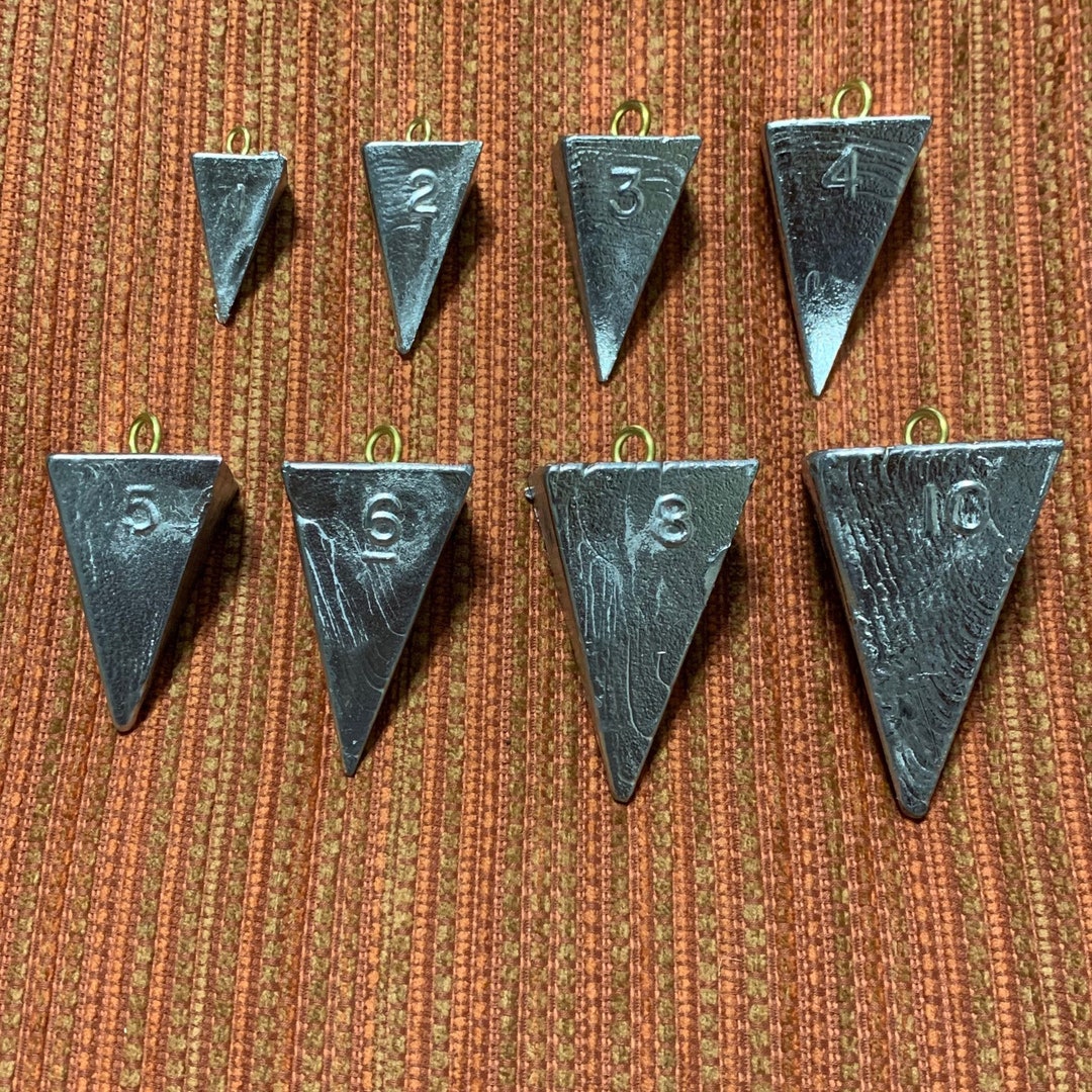 5 Lbs - Pyramid Fishing Weights-sinkers 1,2,3,4,5,6,8,10, 16, 18oz - Etsy