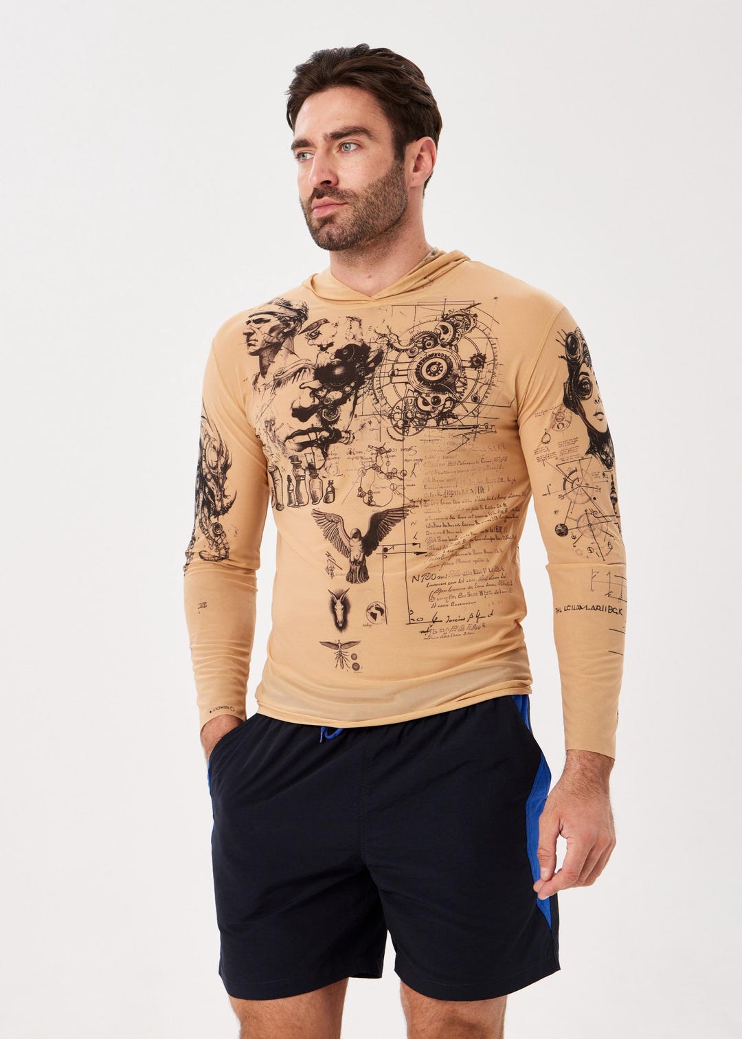 Rome Men's Mesh Rash Guard – SPF 50 Long Sleeve Swim Shirt - Etsy