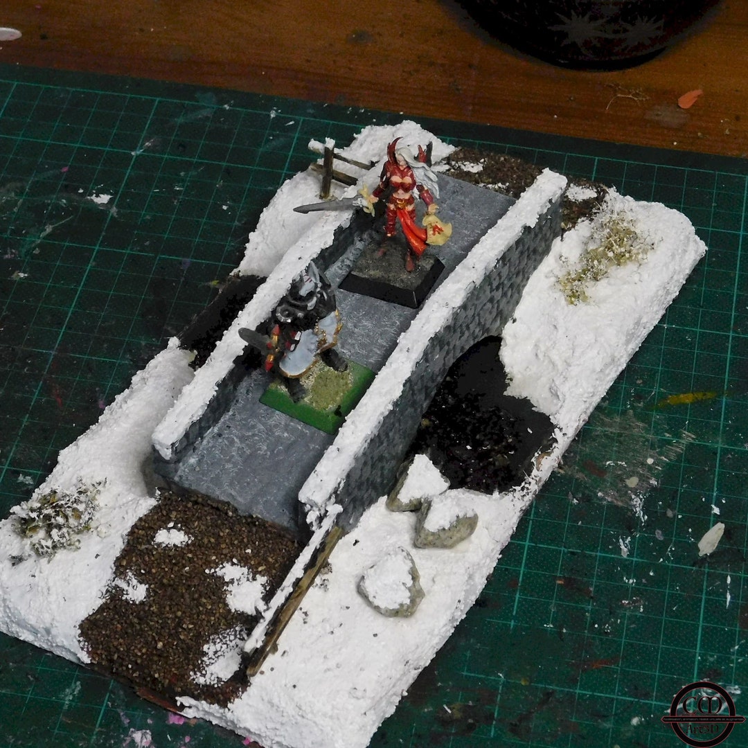 Snowy Stone Bridge Sketch Diorama Wargame Decor JDR - Etsy