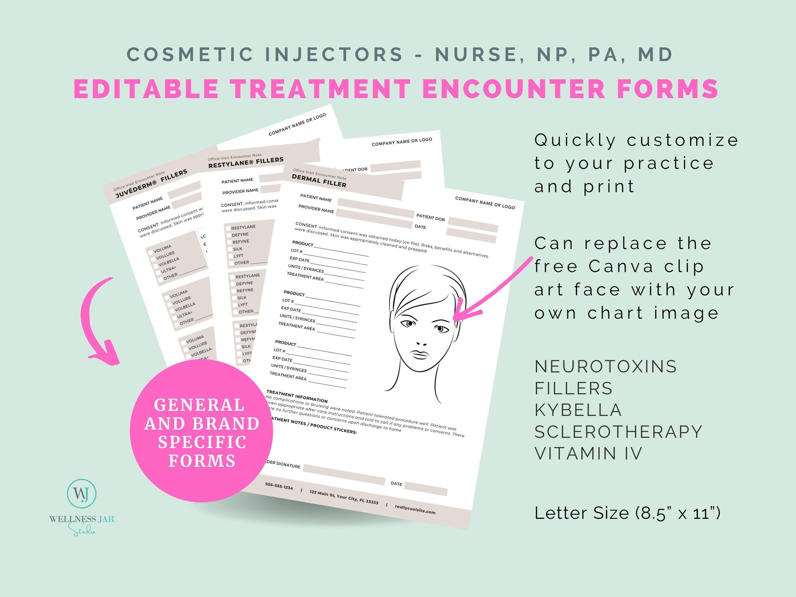 Editable Medspa Forms Medical History Consent Treatment - Etsy