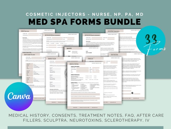 Editable Medspa Forms Medical History Consent Treatment - Etsy Canada