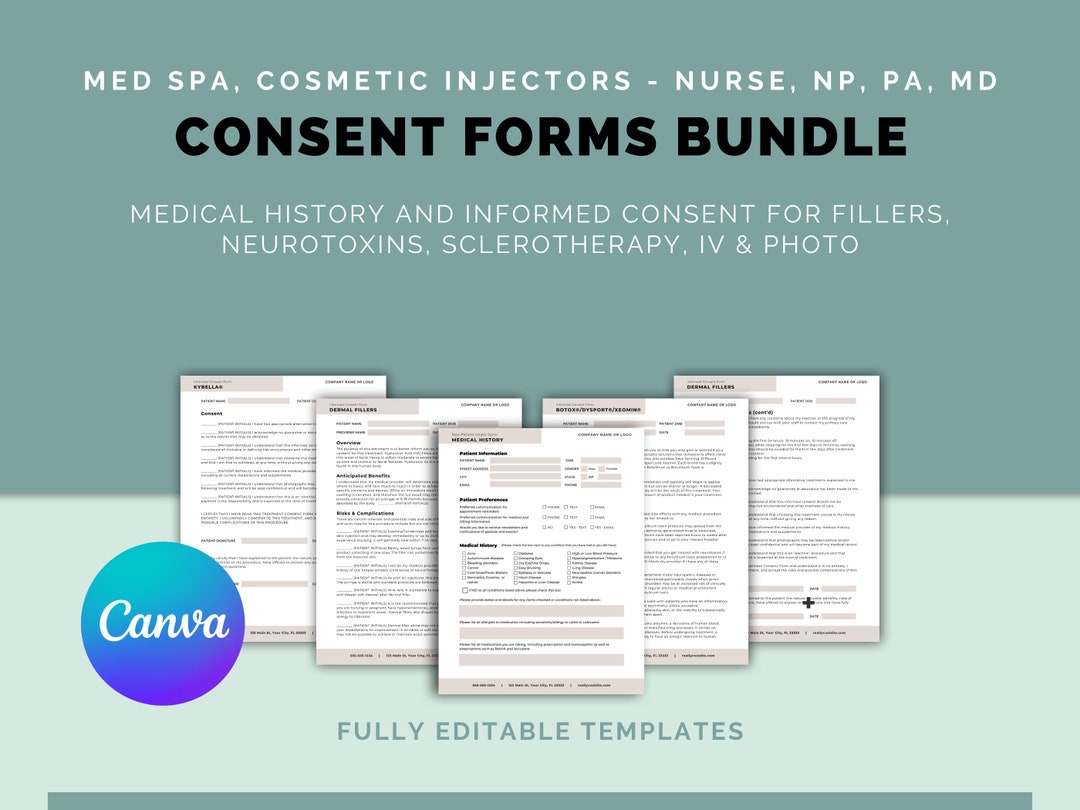 Editable Consent Forms, Botox, Dermal Fillers, Sculptra, Sclerotherapy ...