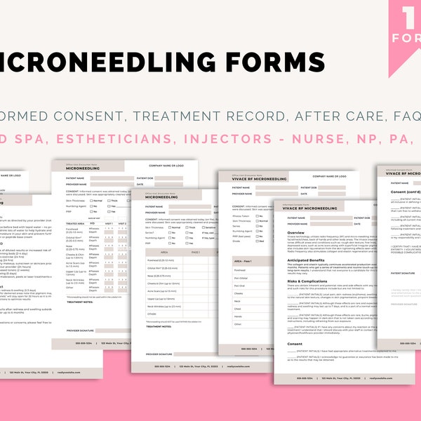 Microneedling Printable Consent Form - Etsy Singapore