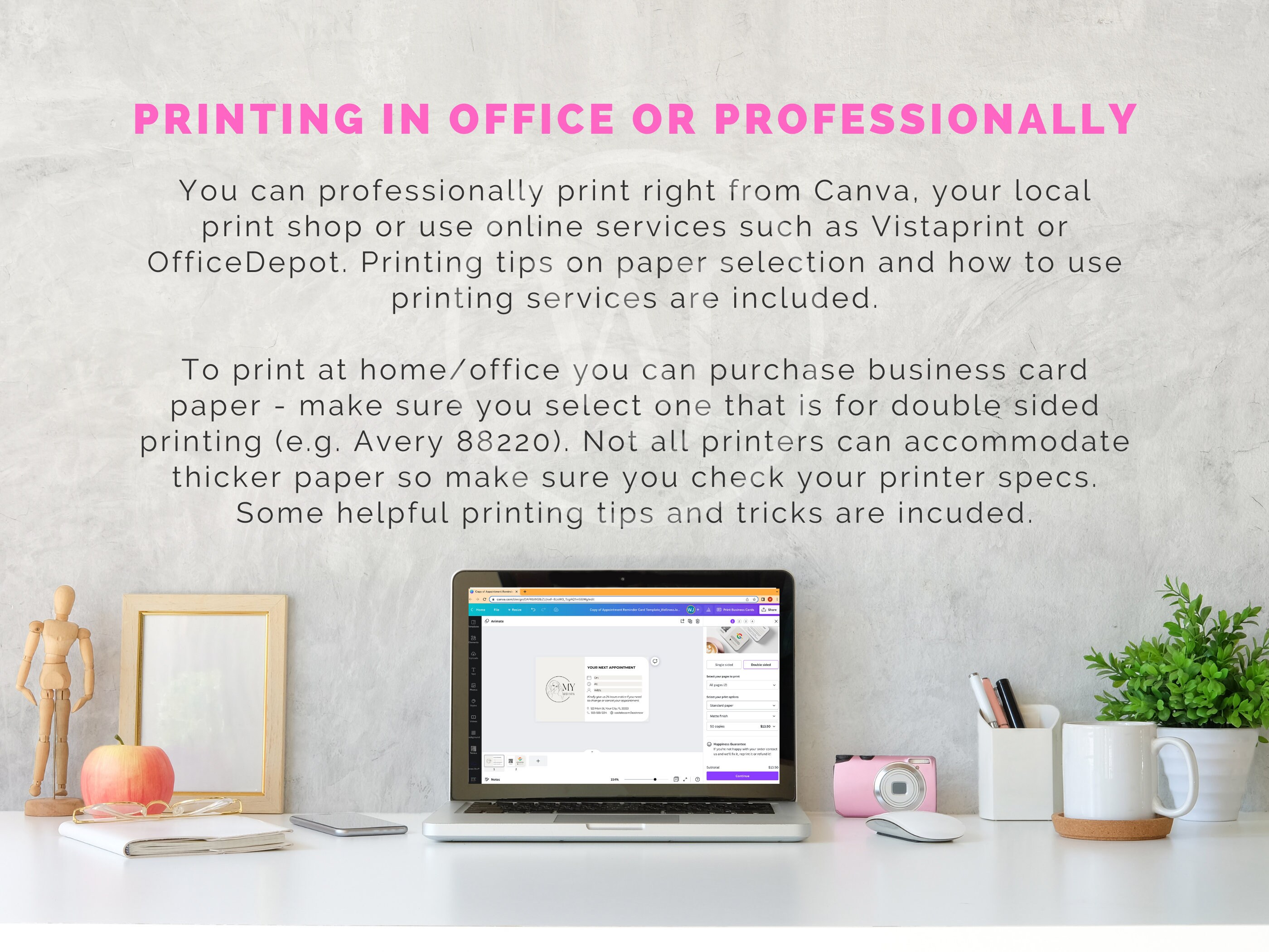 Editable Appointment Reminder Card, Google Review Business Card With QR ...