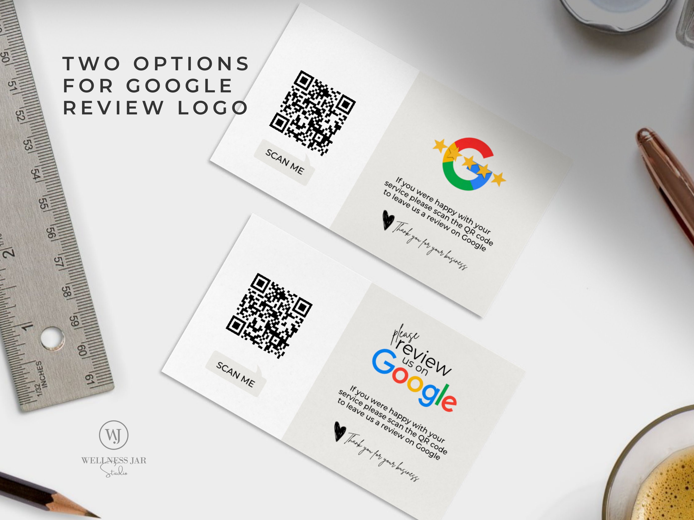 Editable Appointment Reminder Card, Google Review Business Card With QR ...