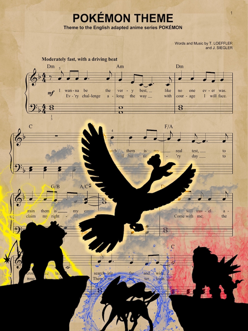 Pokemon Ho-oh Graphic - Poster, Wallpaper, Background - Etsy