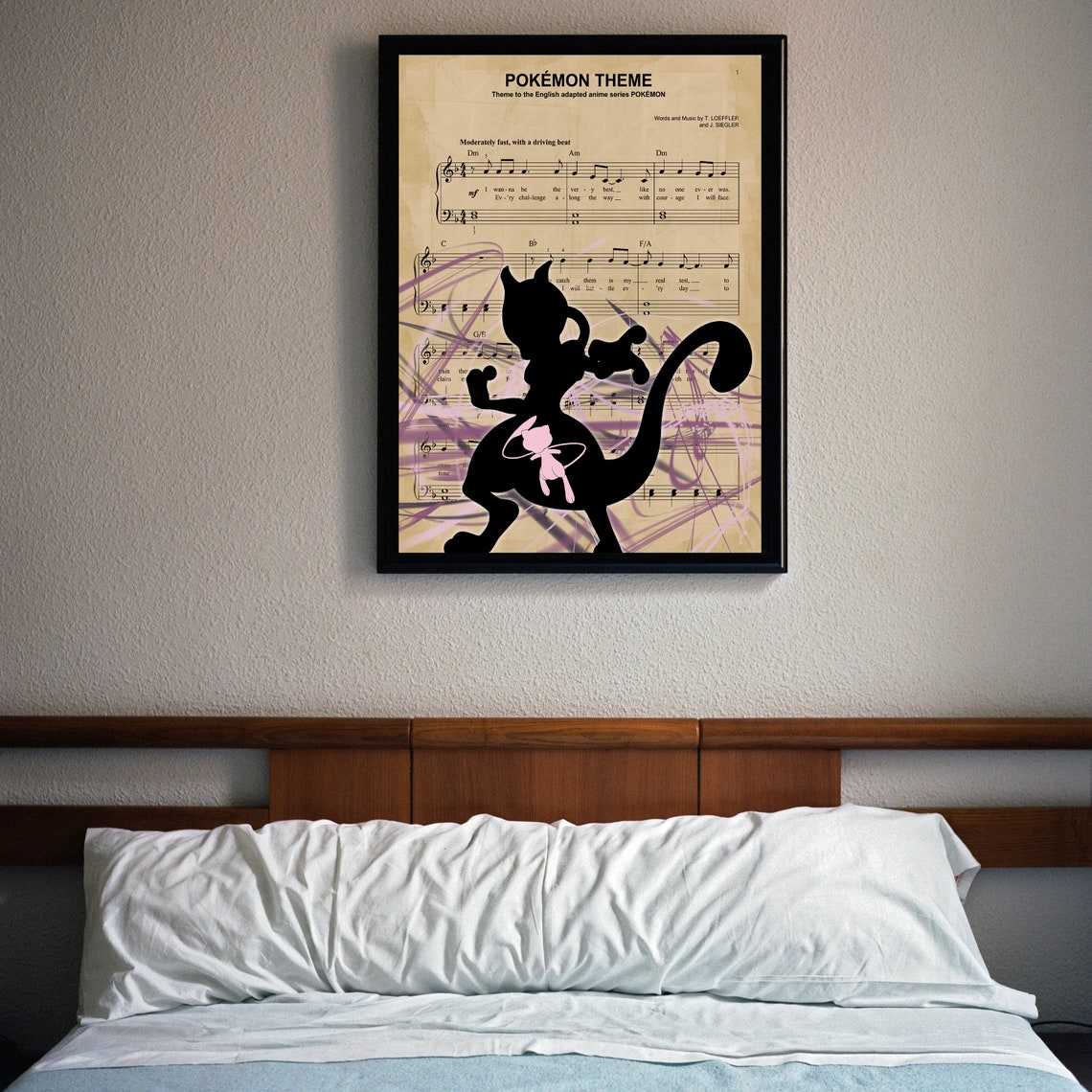 Pokémon Mewtwo and Mew Graphic Poster Wallpaper Background - Etsy