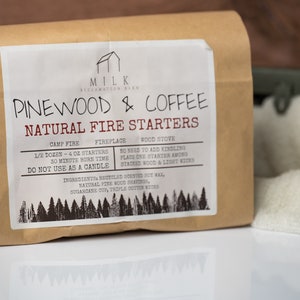 Natural Fire Starters: Recycled Soy Wax, Pine & Coffee (6-pack) - Etsy