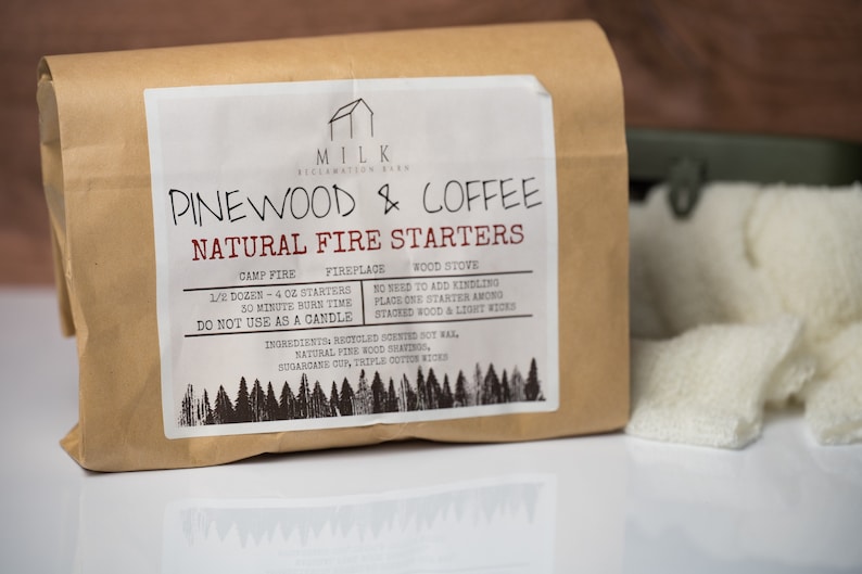 Natural Fire Starters: Recycled Soy Wax, Pine & Coffee (6-pack) - Etsy