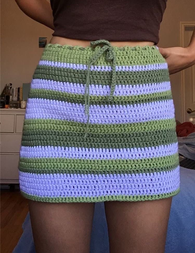 Crochet Mini Skirt - Etsy