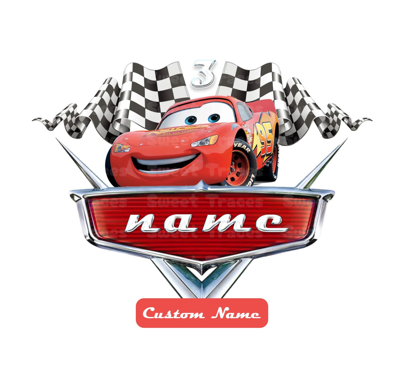 Personalized Cars Custom PNG Logo, Cars Original Birthday Sublimation ...