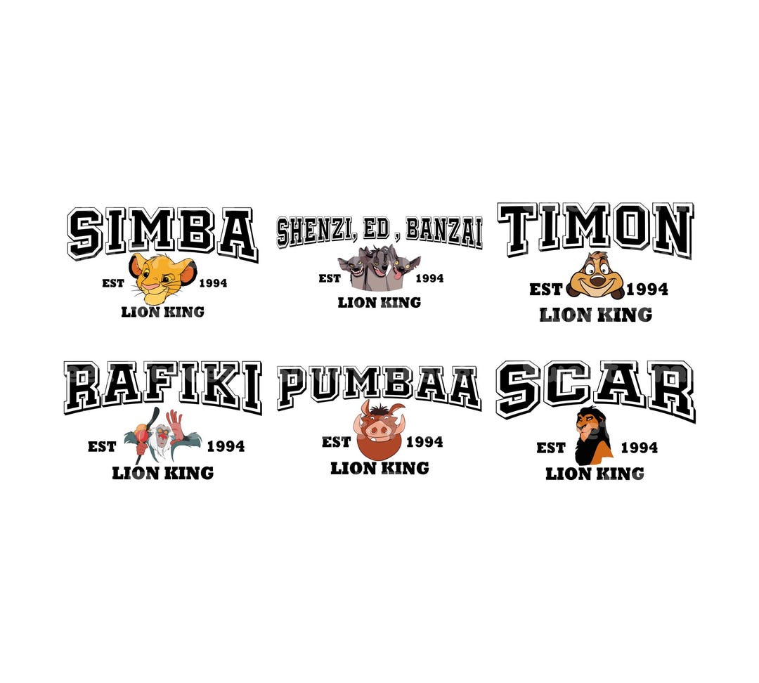 Lion King Friends Bundle Png, Lion King Clipart, Simba and Zazu Svg Png ...