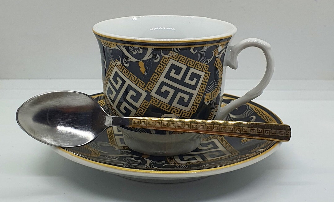 Set of 12 Coffee Finjan With a 12 Placements and 6 Spoons With a Same ...