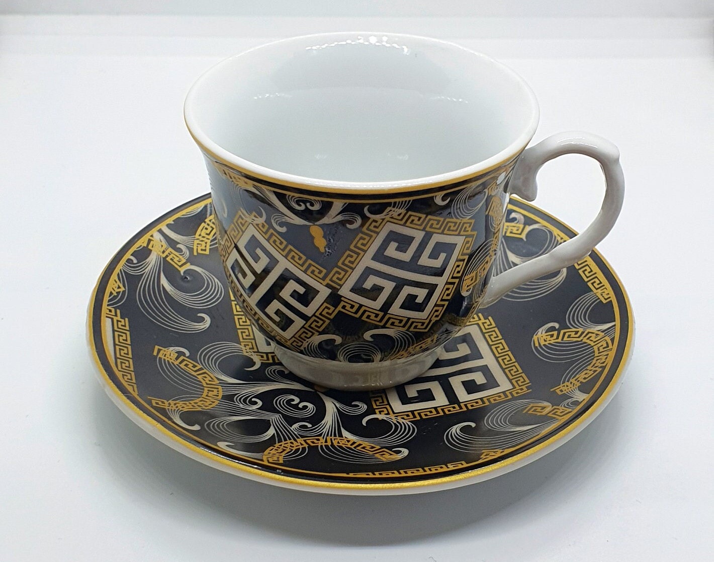 Set of 12 Coffee Finjan With a 12 Placements and 6 Spoons With a Same ...