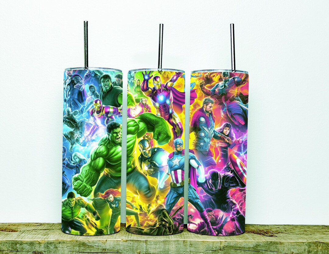 Marvel Heros Insulated Tumbler Design, Eco Friendly Sublimation Tumbler ...