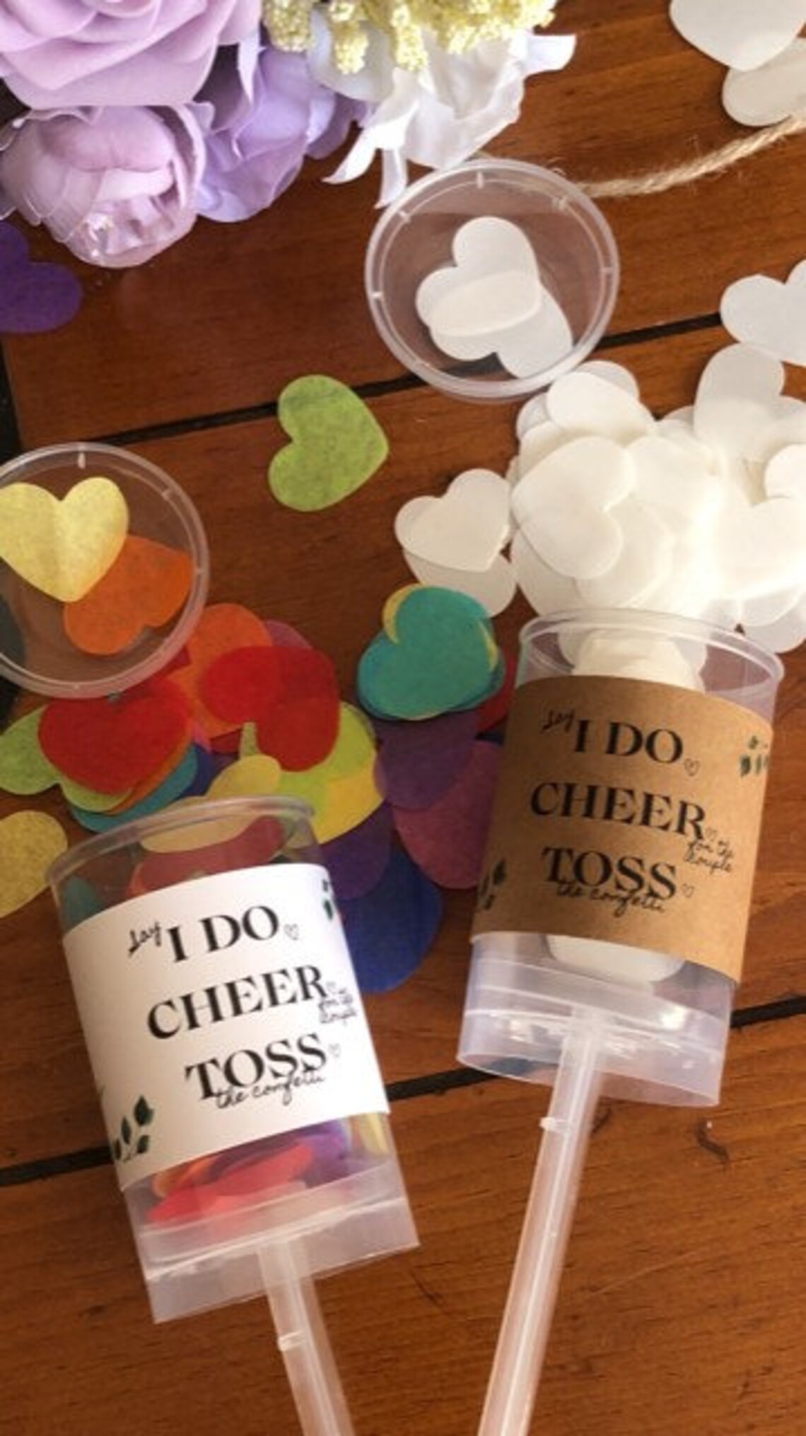Confetti Poppers, Biodegradable Confetti Toss, Confetti Wand, Wedding ...