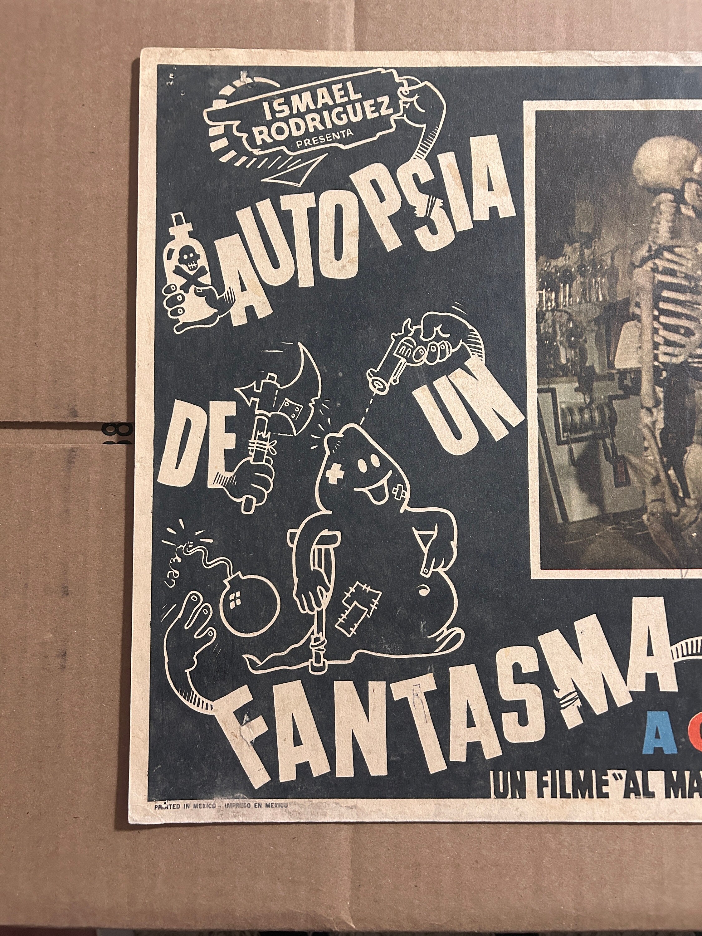 Vintage Mexican Movie Poster From the 1960s: autopsia De Un Fantasma - Etsy