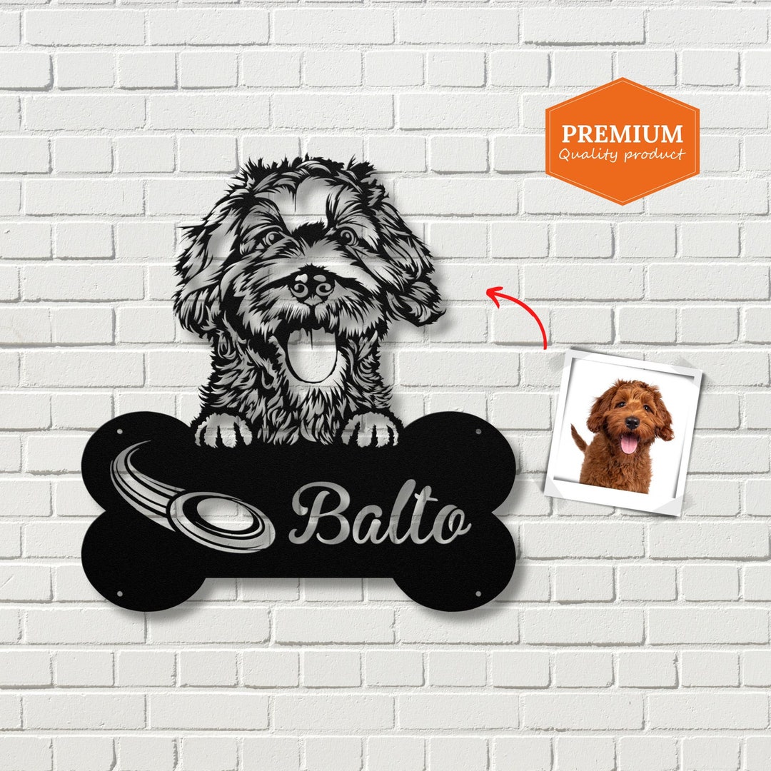 Custom Metal Dog Signs Photo Dog Name Sign Wall Art Decor Custom Dog ...
