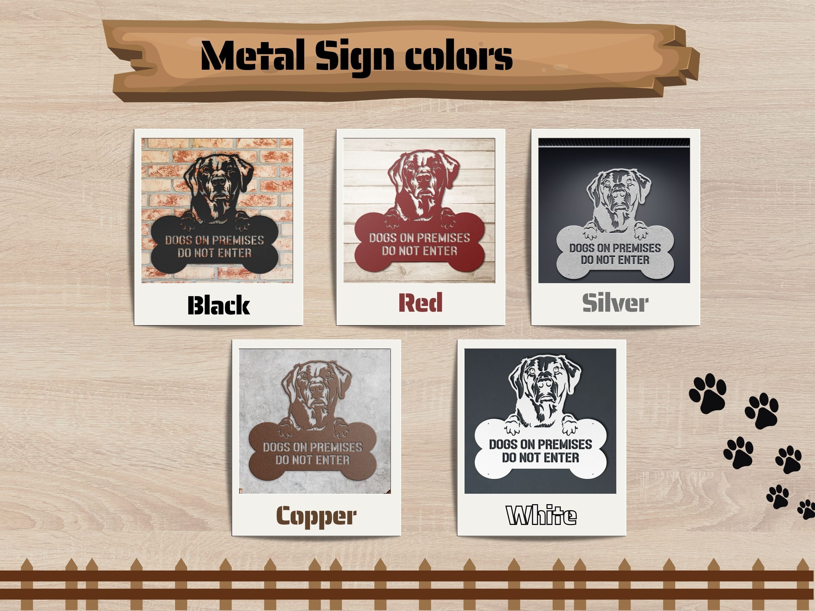 Custom Metal Dog Sign: Dogs on Premises, Beware of Dog - Etsy