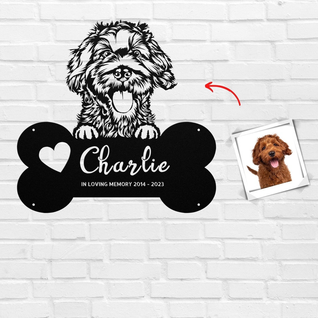 Dog Tribute Dog Garden Sign Grave Marker Dog Memorable Gift Dog Loss ...