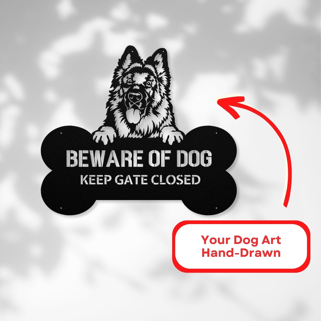 Beware of Dog Sign Keep Gate Shut Beware of Dogs Sign Metal - Etsy
