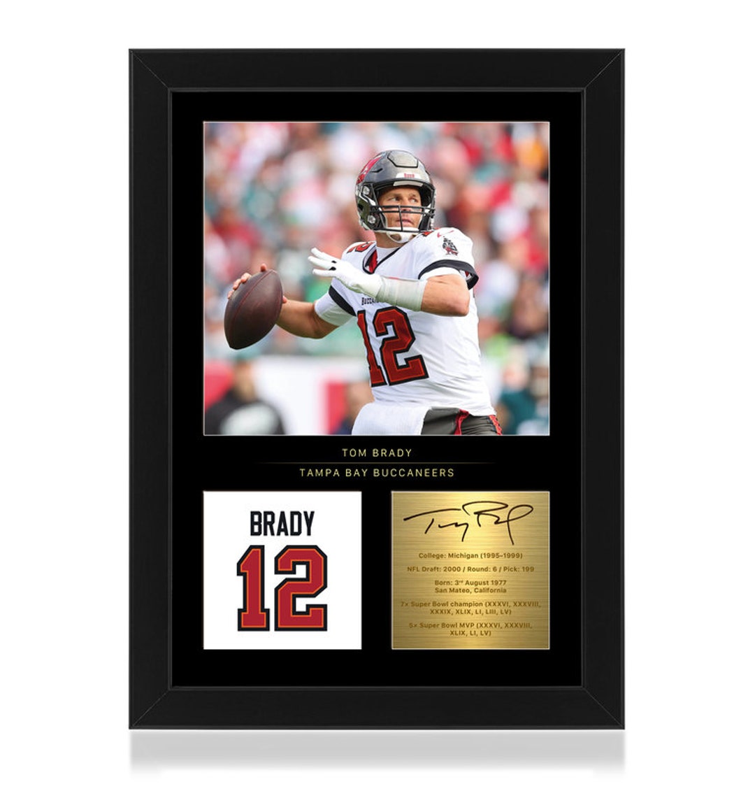 Tom Brady Framed Display Gift With Reproduced Digital Signature - Etsy