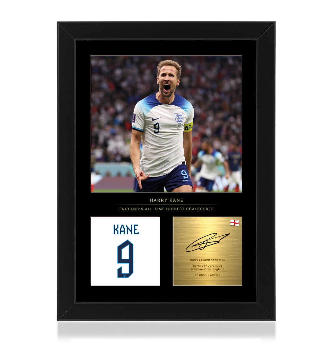 Harry Kane Framed Display Gift With Reproduced Digital Signature - Etsy