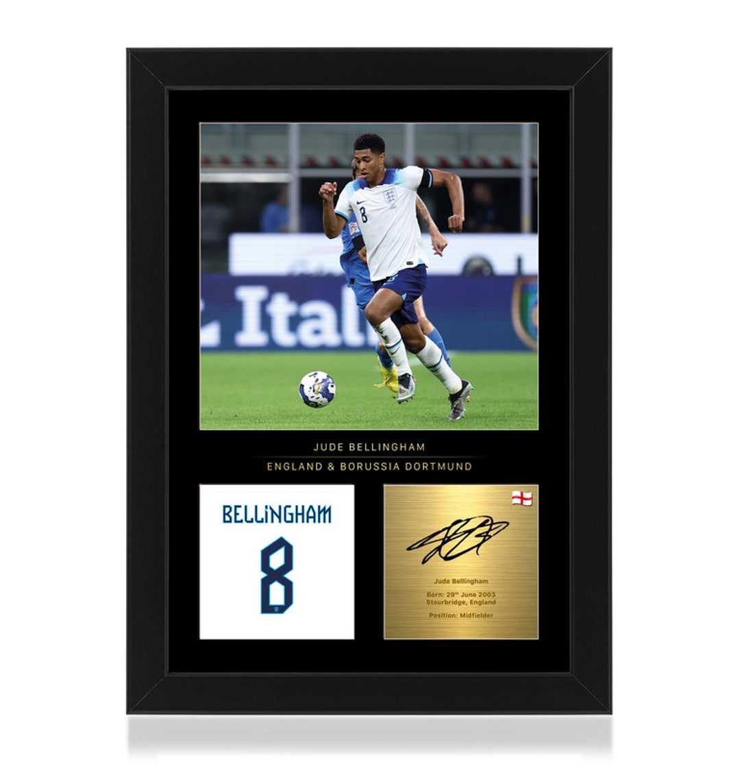 Jude Bellingham Framed Display Gift With Reproduced Digital Signature ...