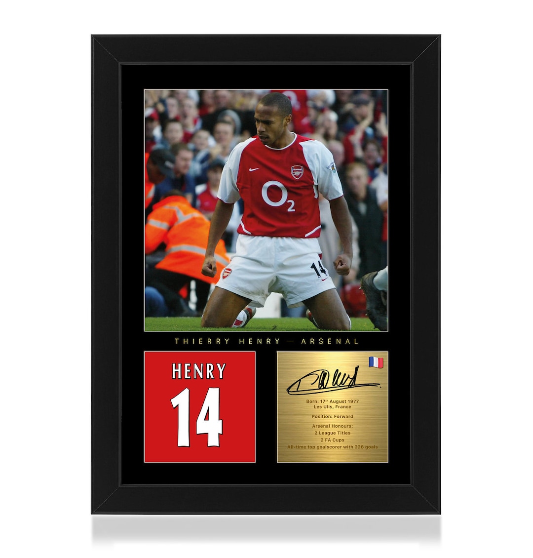 Thierry Henry Arsenal Legend Framed Display Gift With Reproduced ...
