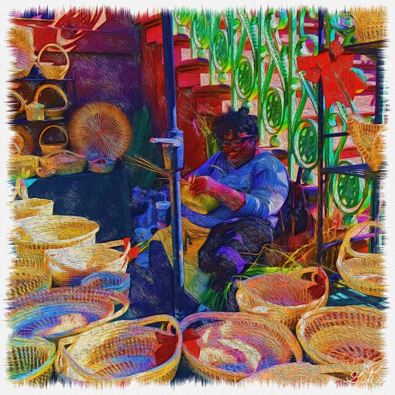 Sweetgrass Basket Digital Artwork - Etsy