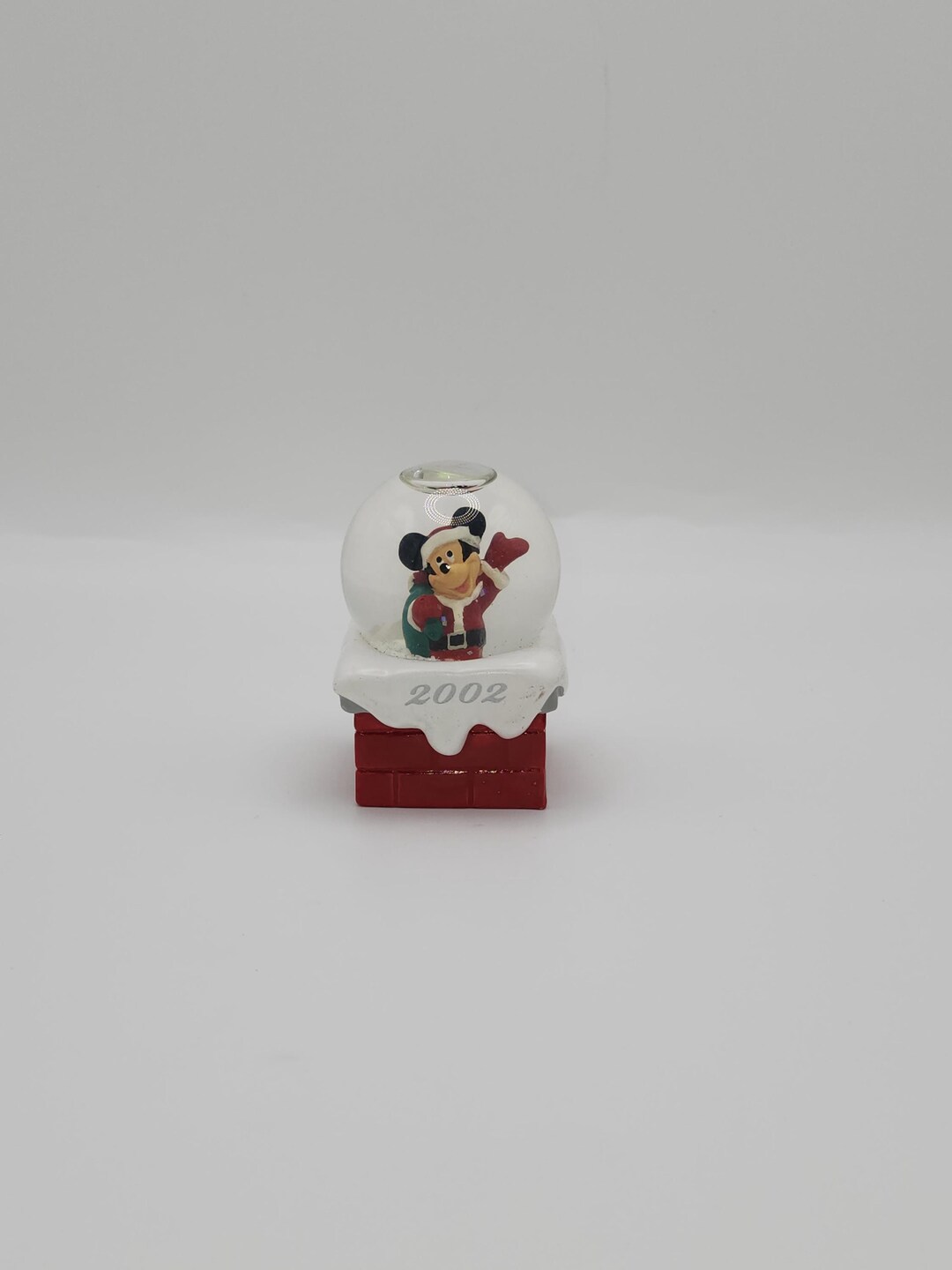 Vintage 2002 Disney Mickey Mouse as Santa Chimney JC Penny Snow Globe ...