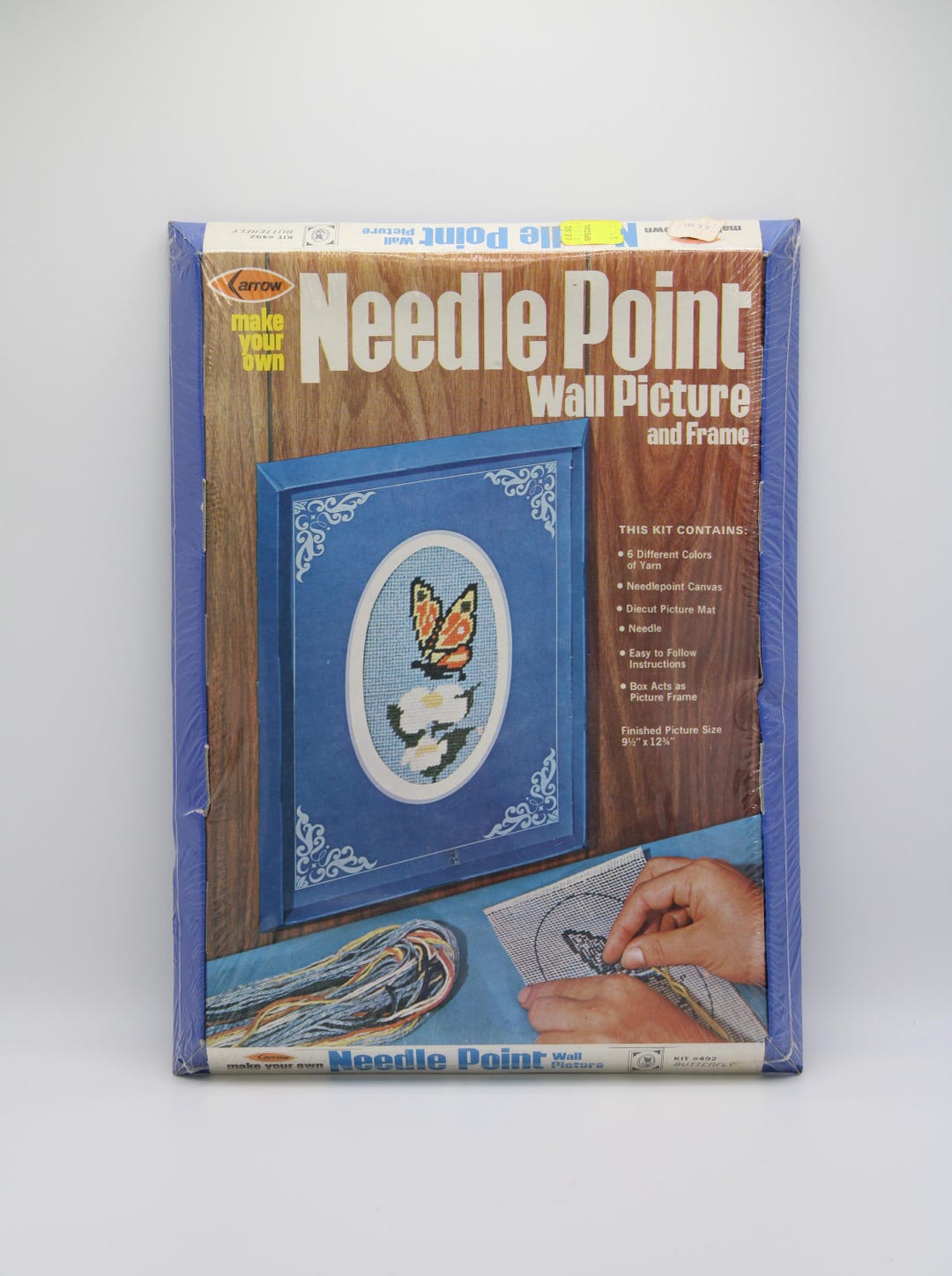 1970s Butterfly Arrow Needlepoint Wall Picture Kit #492, Unopened - Etsy