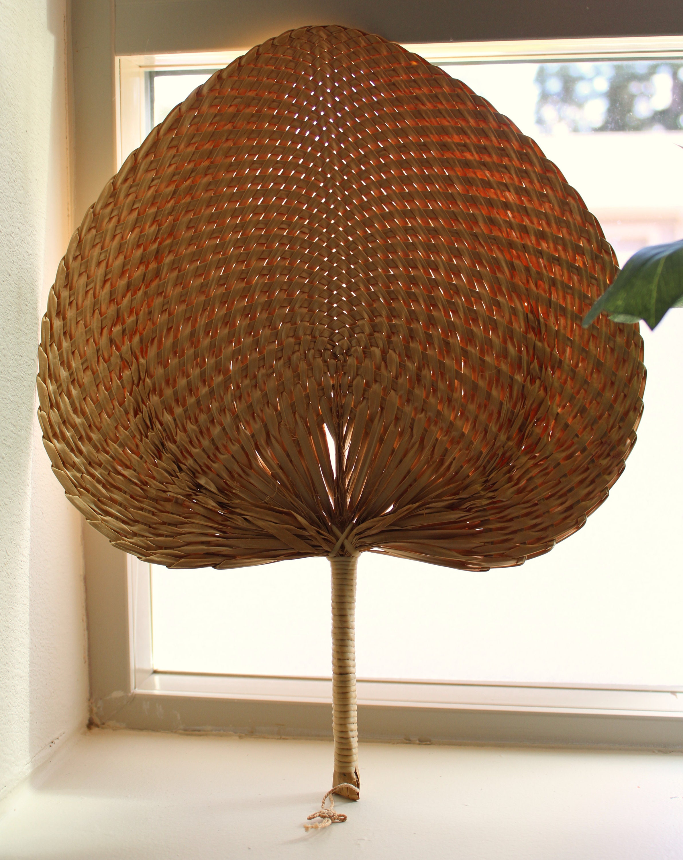 Rattan Wicker Woven Hand Fan - Etsy
