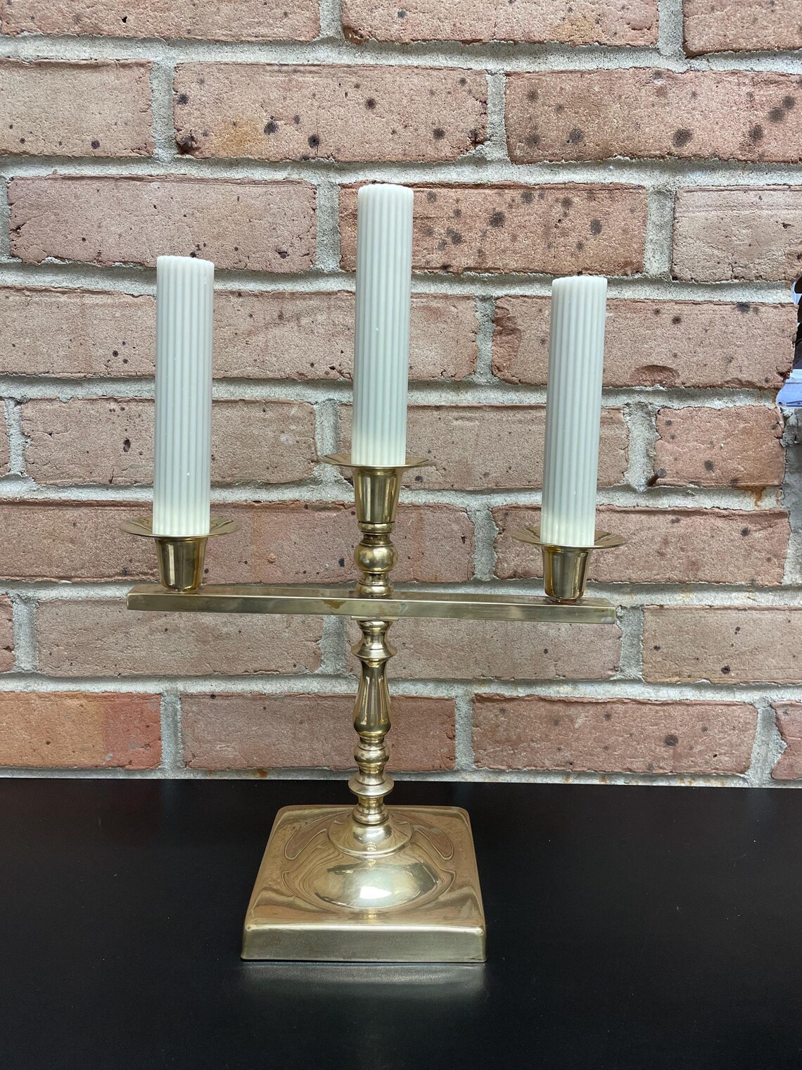 Vintage Brass Candelabra 3 Light Candle Holder for Taper Candles ...