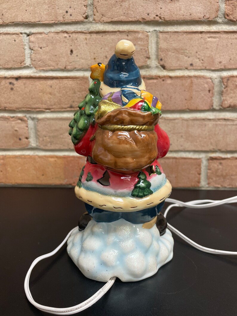 Vintage Ceramic Santa Lamp Night Light Lamp With Removable - Etsy