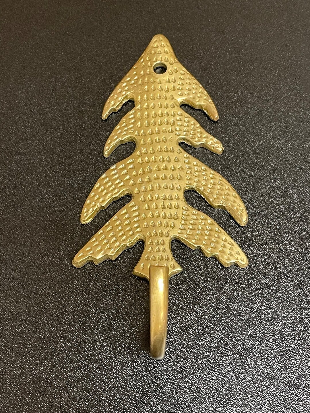 Vintage Brass Tree Wall Hook Has Hole for Hanging Evergreen, Spruce or ...