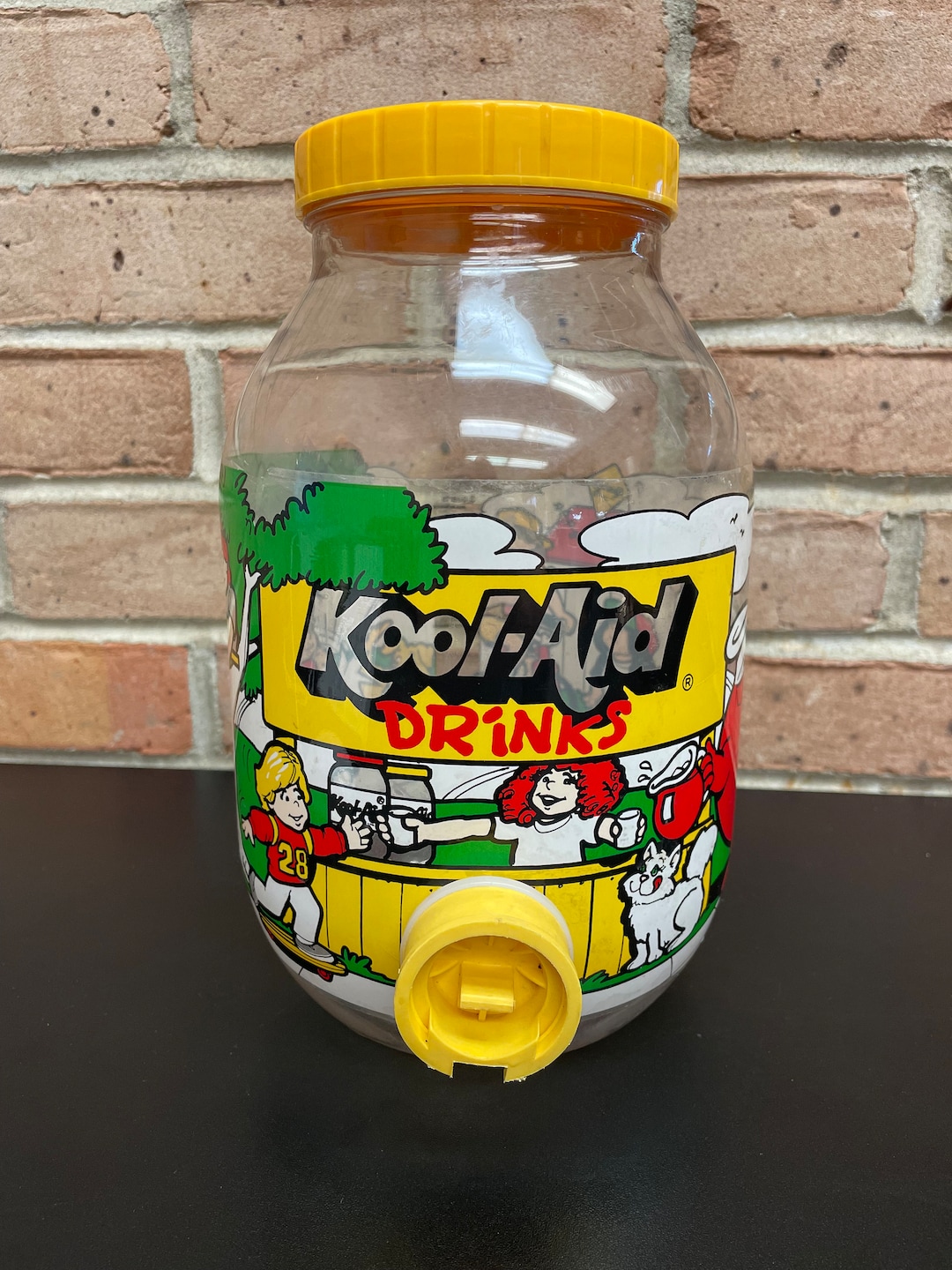 Vintage 1984 Kool-aid Jug Dispenser Plastic Retro Smiling Kool-aid Man ...