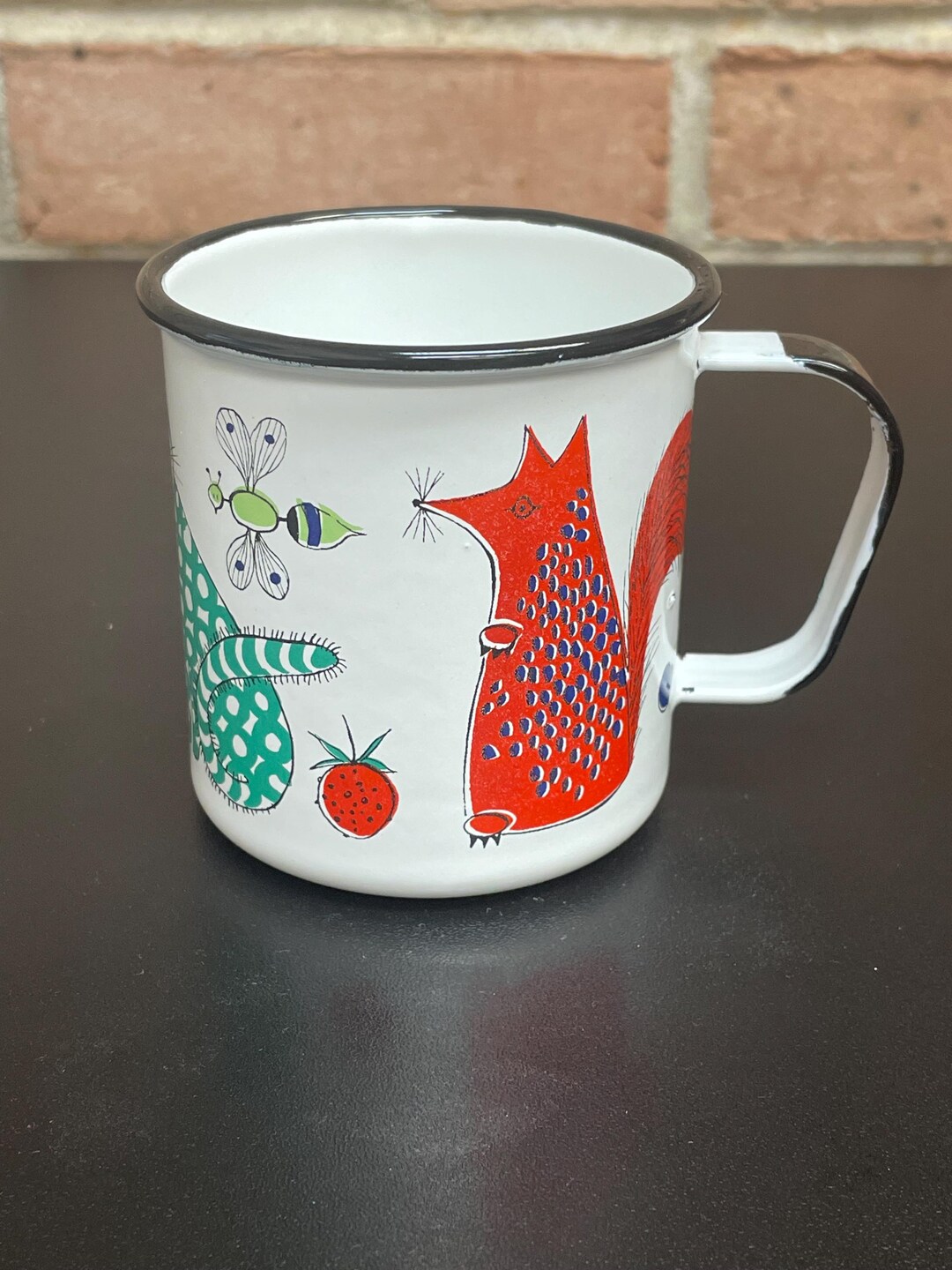Mid Century Arabia Finel Enamelware Cup Children's or Demitasse Cup ...